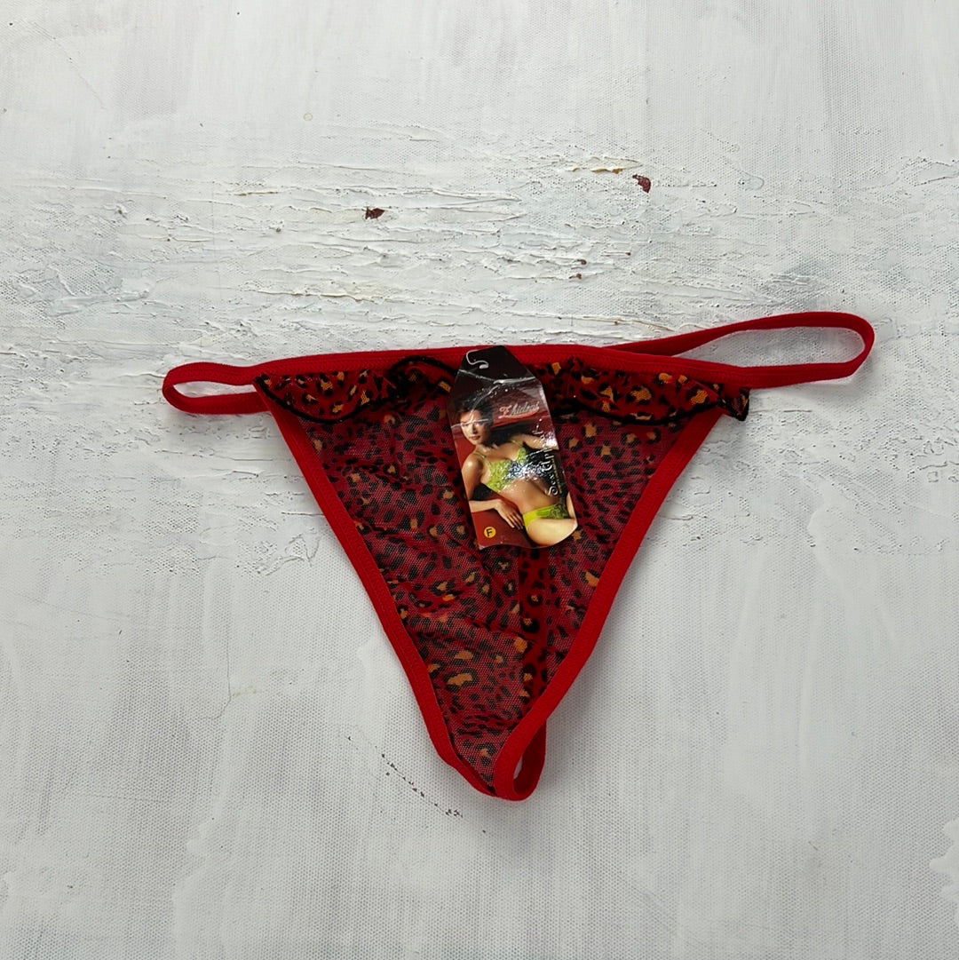 COACHELLA DROP | small red and black leopard print thong – remass