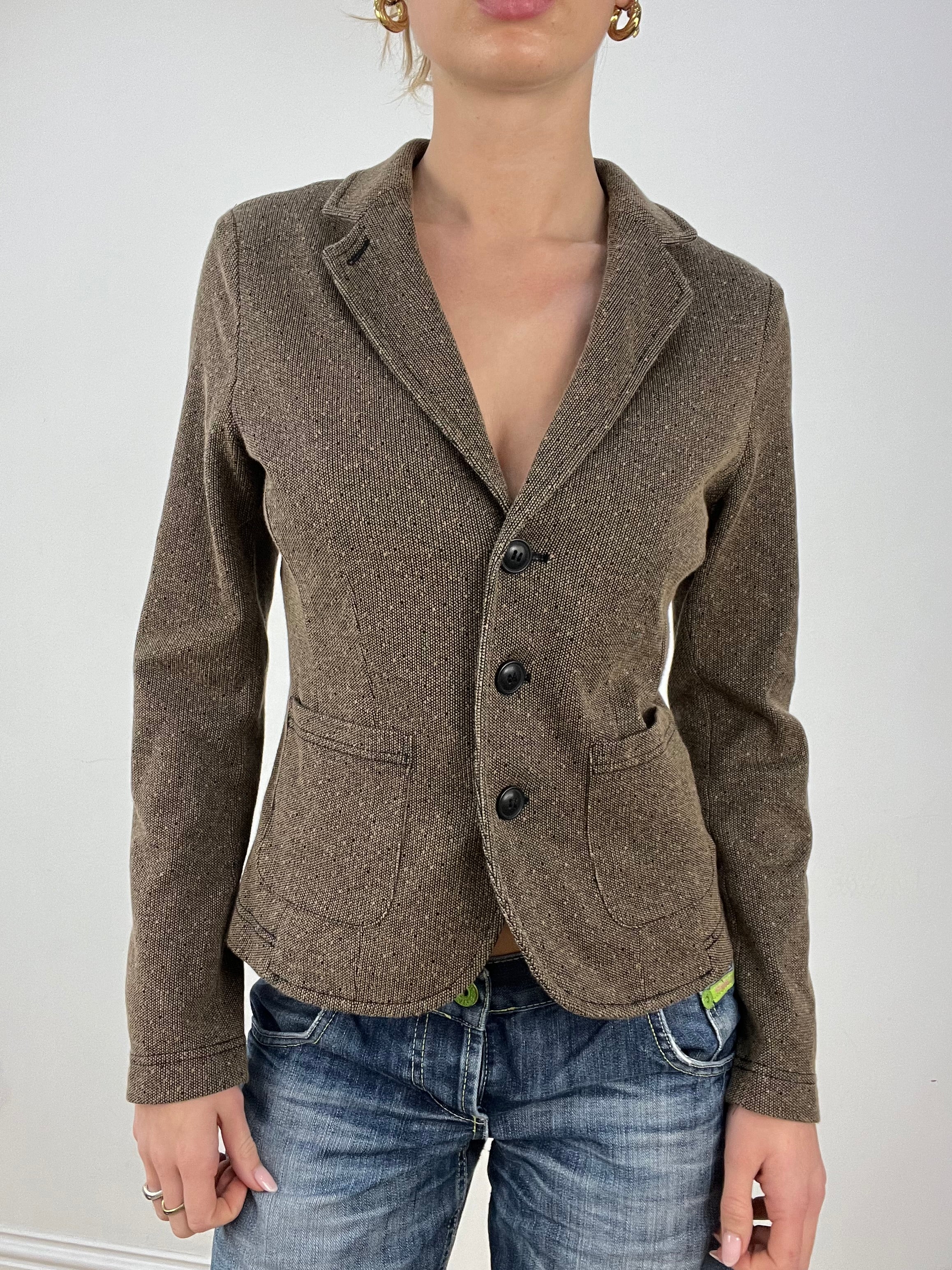 countryside | small brown suit style jacket – remass