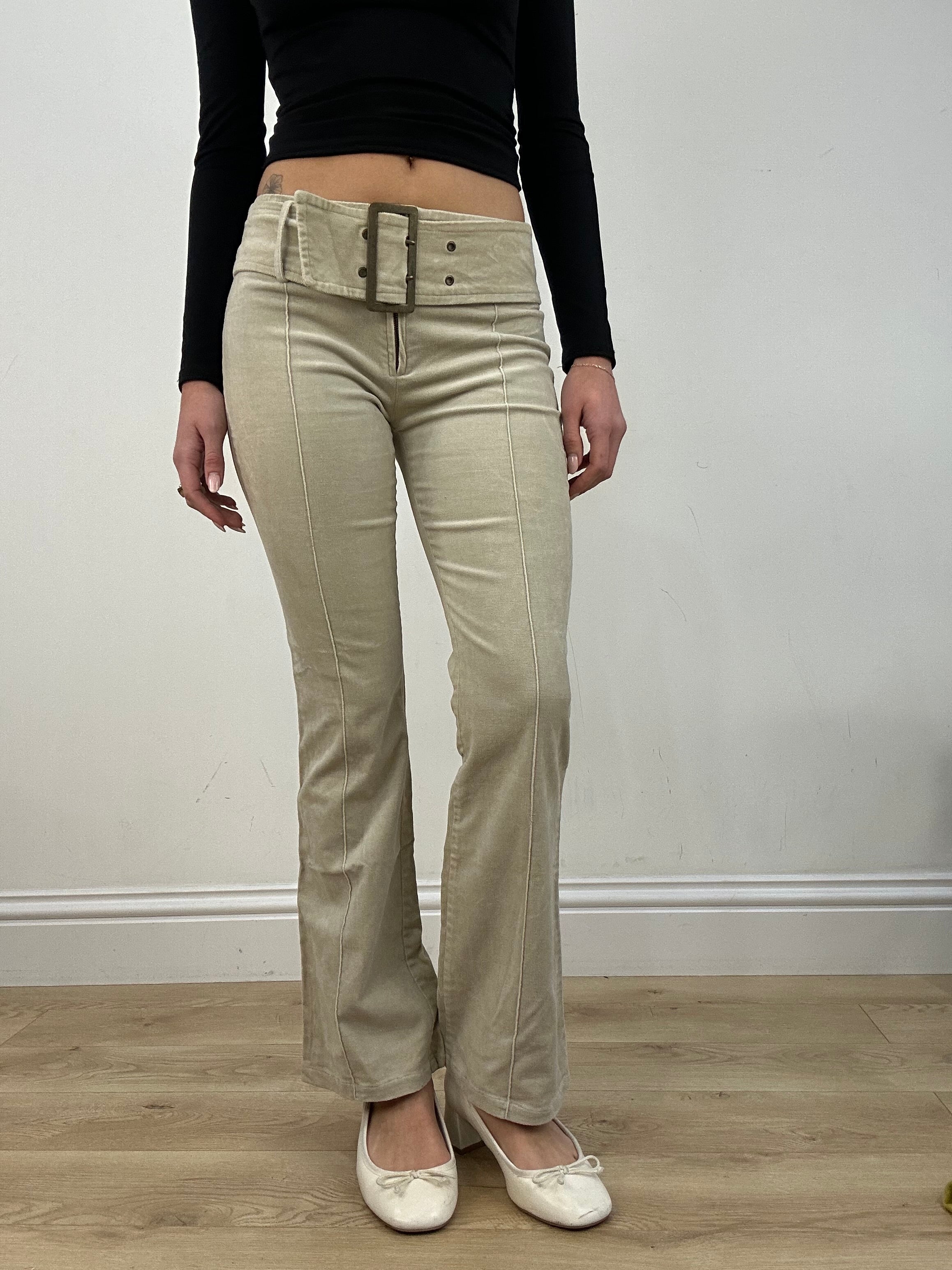 vintage edit nine: part two | extra small cream corduroy flared trouse ...