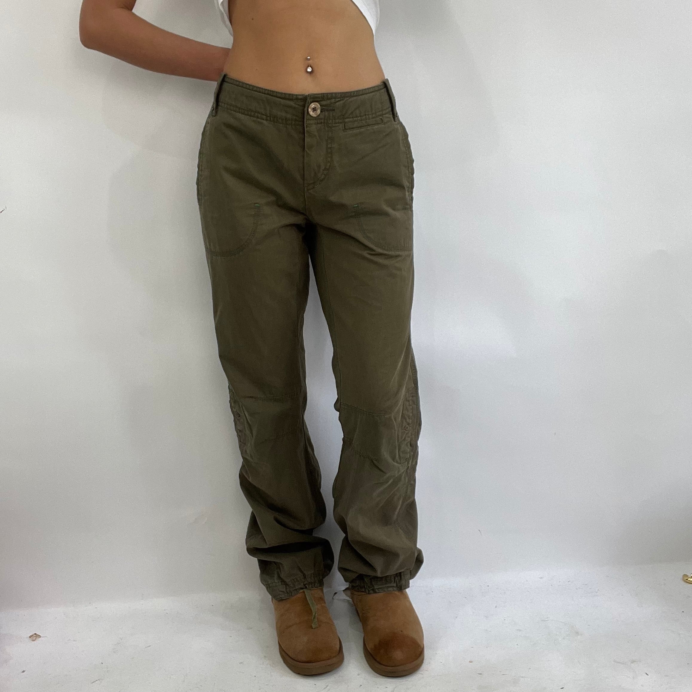 COACHELLA DROP | medium khaki cargos with patchwork detail on back poc ...